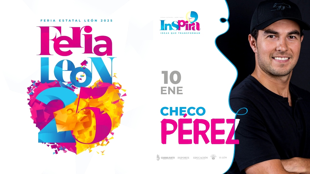 Checo Pérez dará conferencia este viernes 10 de enero en la Feria de ...